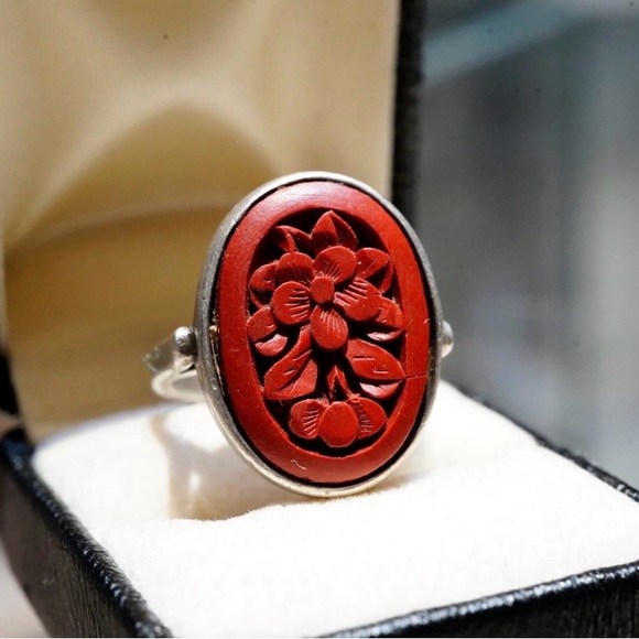 Jewelry | Vintage Sterling Silver Hand Carved Floral Ring | Poshmark